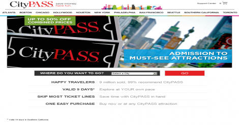 CityPass discount coupons (45 Available) citypass.com