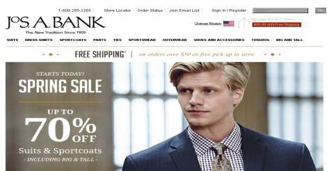 Jos. A. Bank discount coupons (26 Available) josbank.com